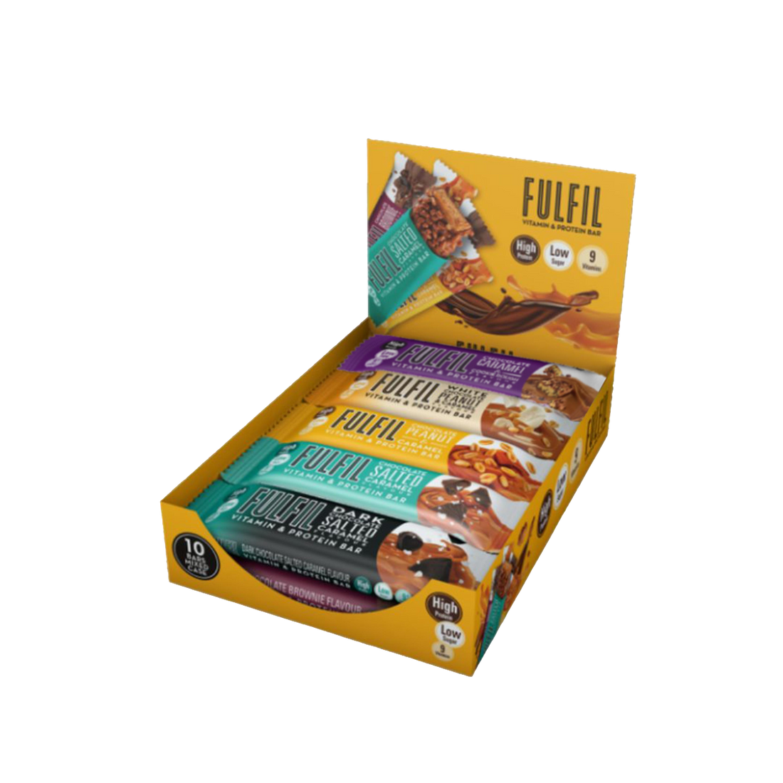 Caramel Protein Bar Selection Box - 10x55g – FULFIL Ireland