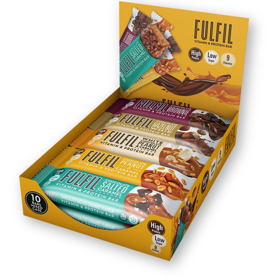 Top 5 Flavours Protein Bar Selection Box - 10x55g – FULFIL Ireland